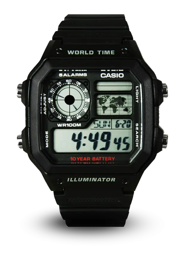 CASIO GENERAL - WORLD TIME - WORLD TIME - AE-1200WH-1AVDF